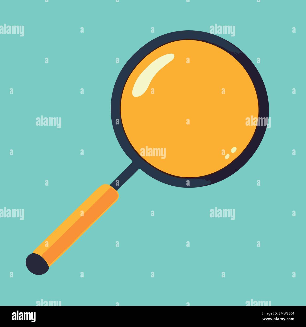 magnifying glass optical object isolated minimalistic vector ...