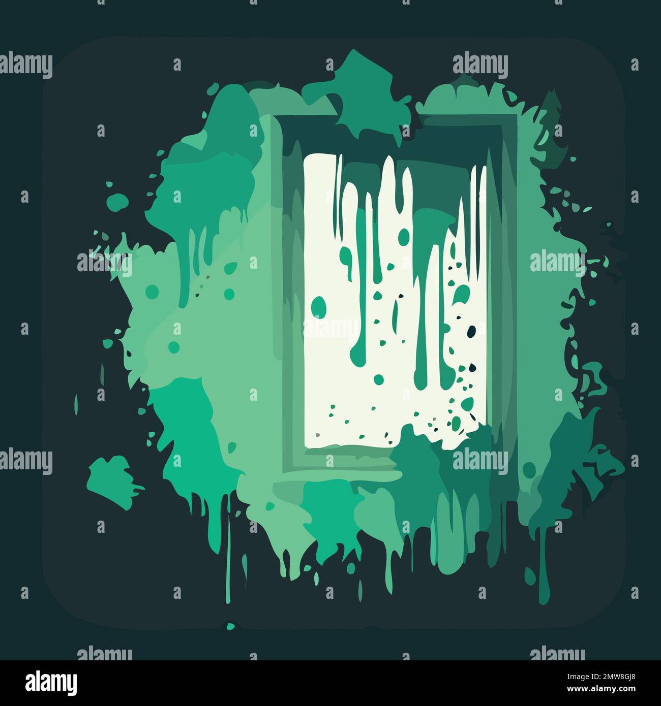 musty wall of contaminated room mold fungus vector illustration Stock ...