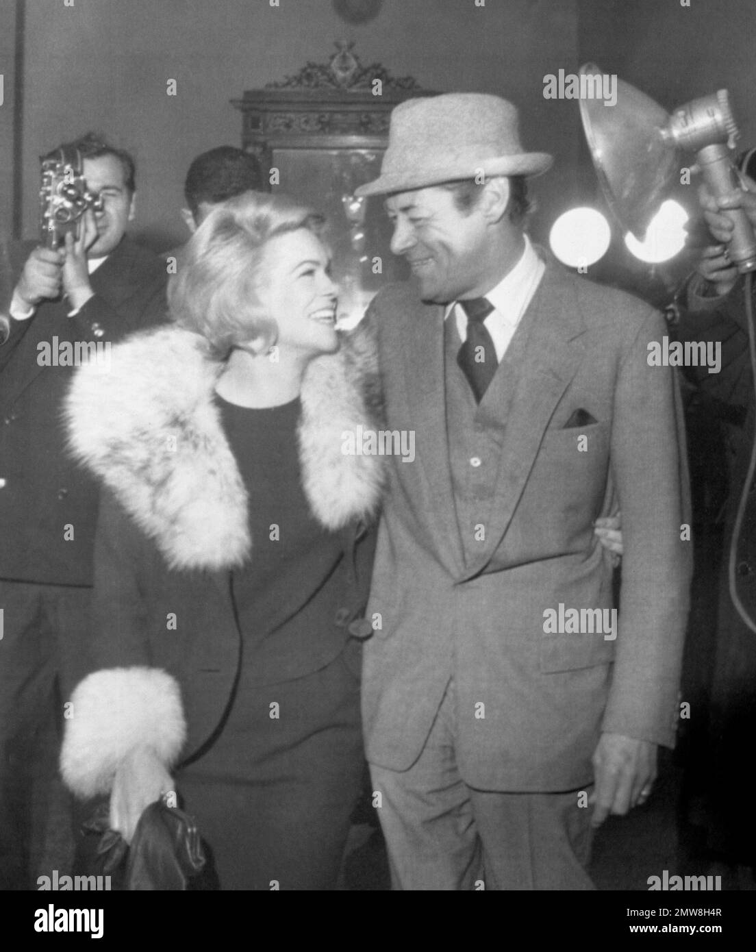 British actor Rex Harrison and actress Rachel Roberts are pictured in ...