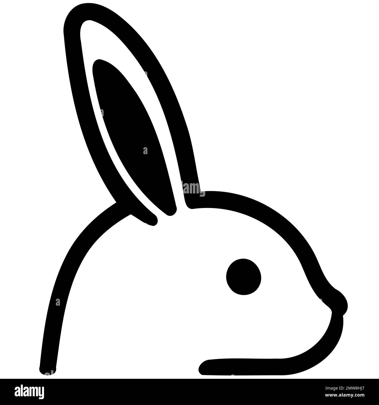 animal head mammal rabbit bunny vector illustration black and white ...