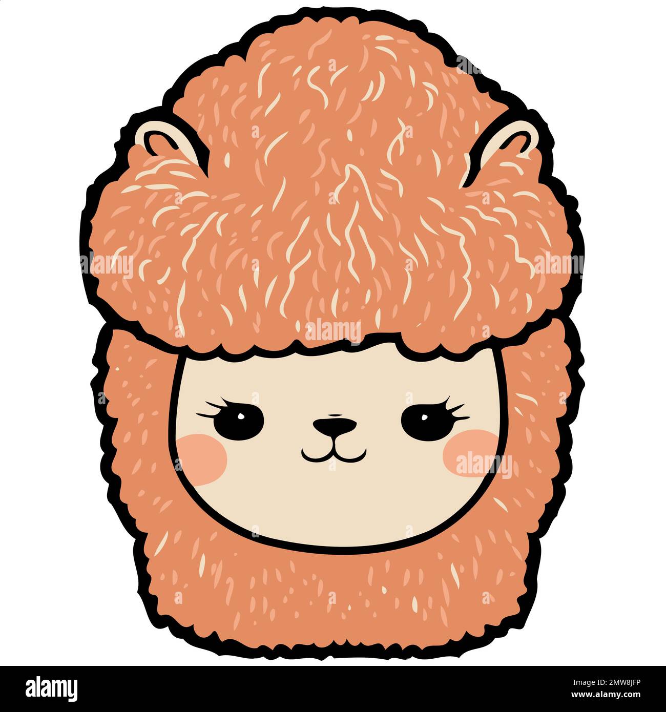 alpaca mammal animal head isolated vector illustration Stock Vector ...