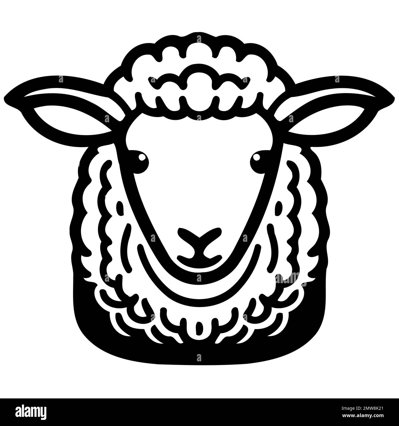 animal mammal sheep head isolated vector illustration Stock Vector ...