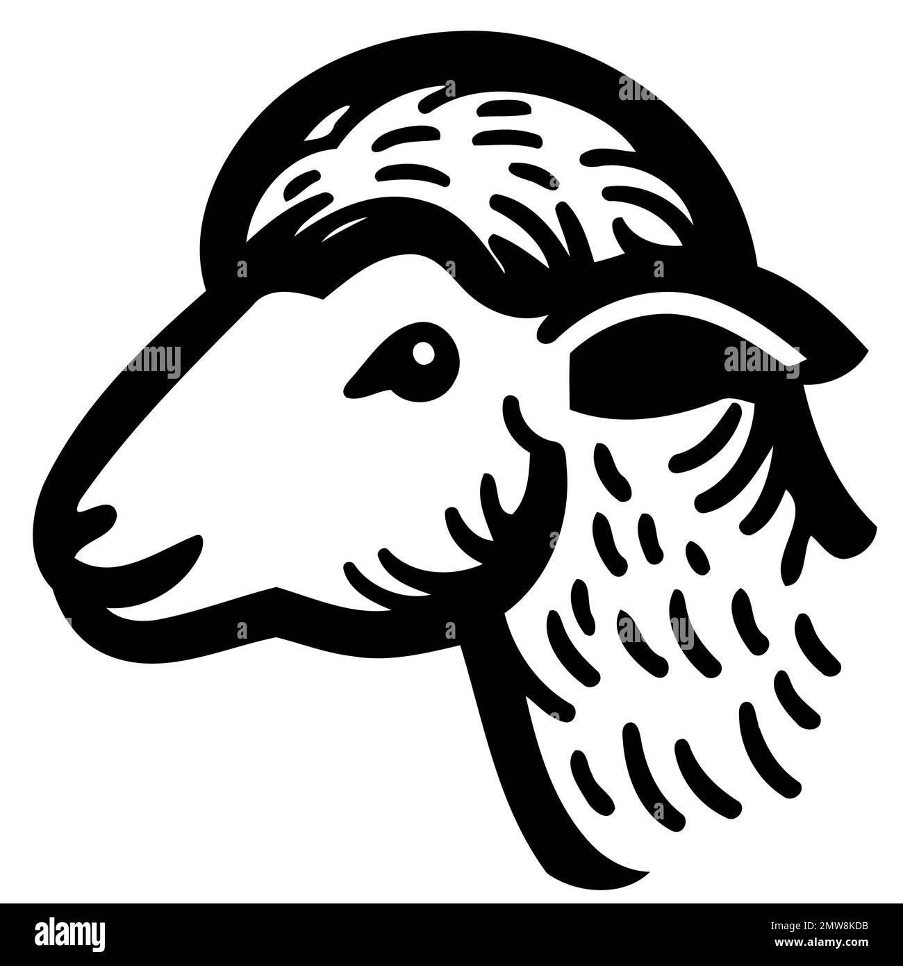 animal mammal sheep head isolated vector illustration Stock Vector ...