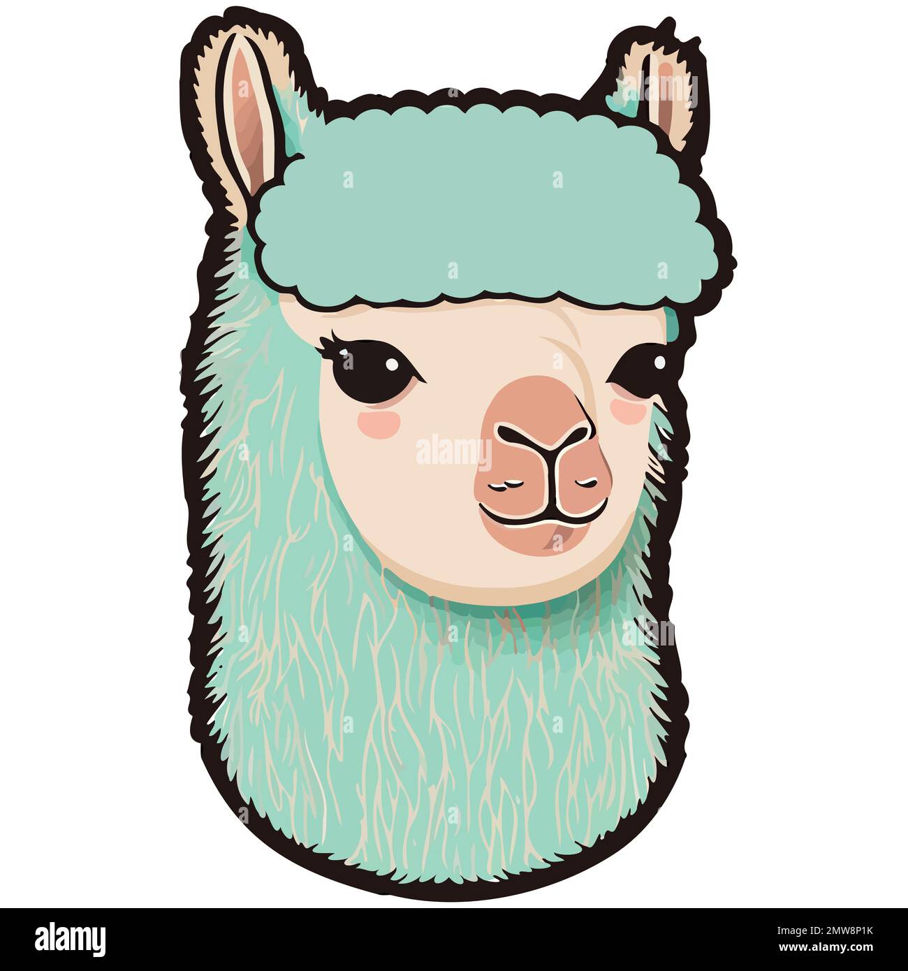 Llama Head Clipart