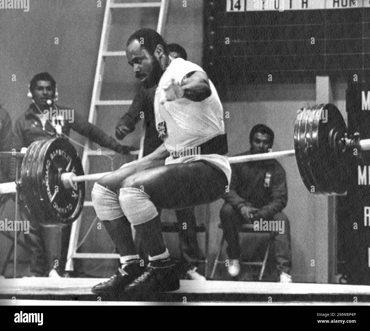 Louis Martin of Great Britain tries to get out of the way of falling ...