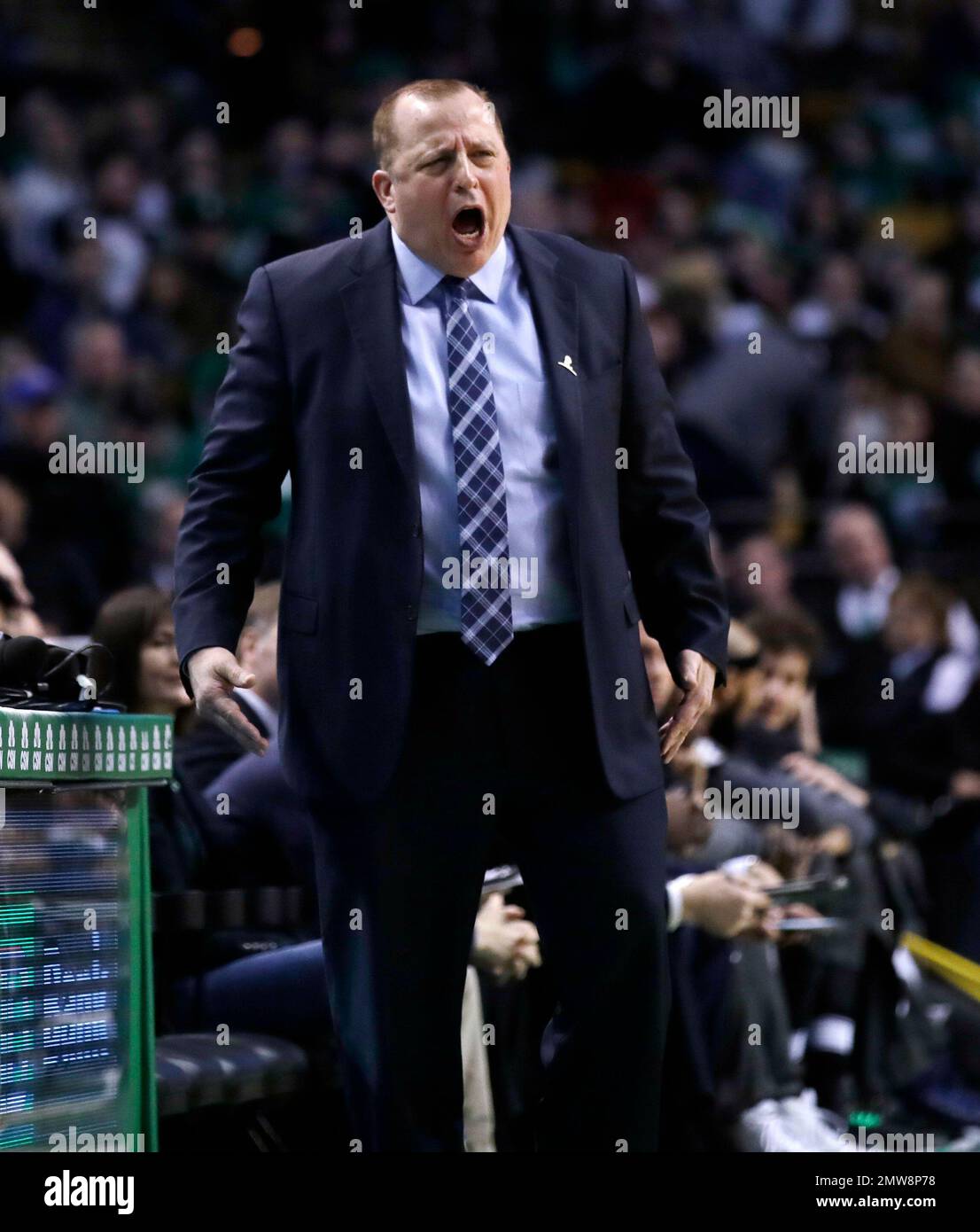 Minnesota Timberwolves head coach Tom Thibodeau during the first ...