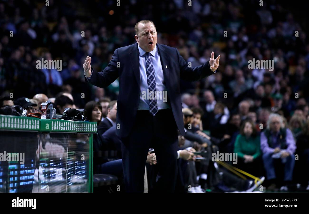 Minnesota Timberwolves head coach Tom Thibodeau during the first ...