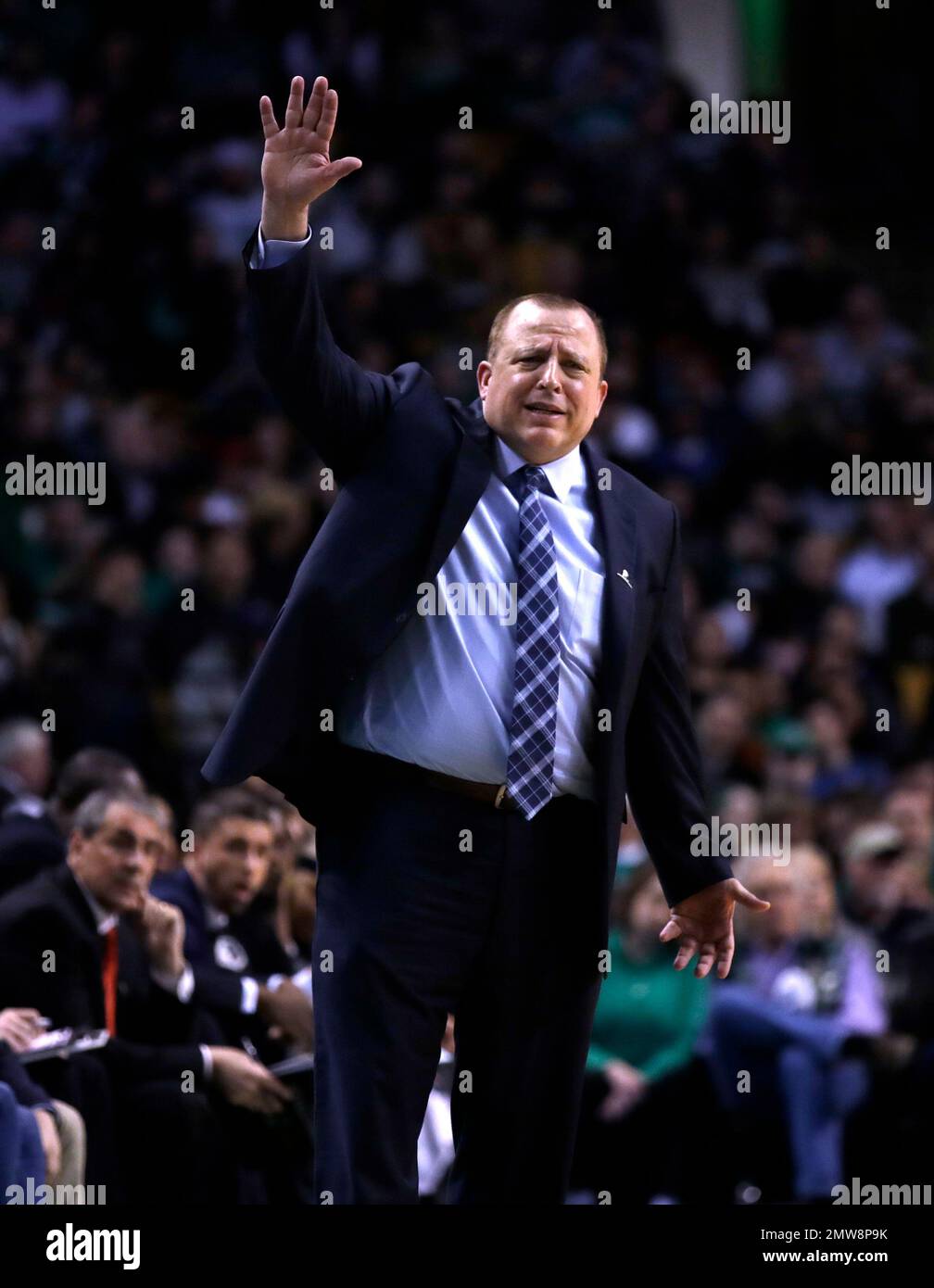 Minnesota Timberwolves head coach Tom Thibodeau during the first ...
