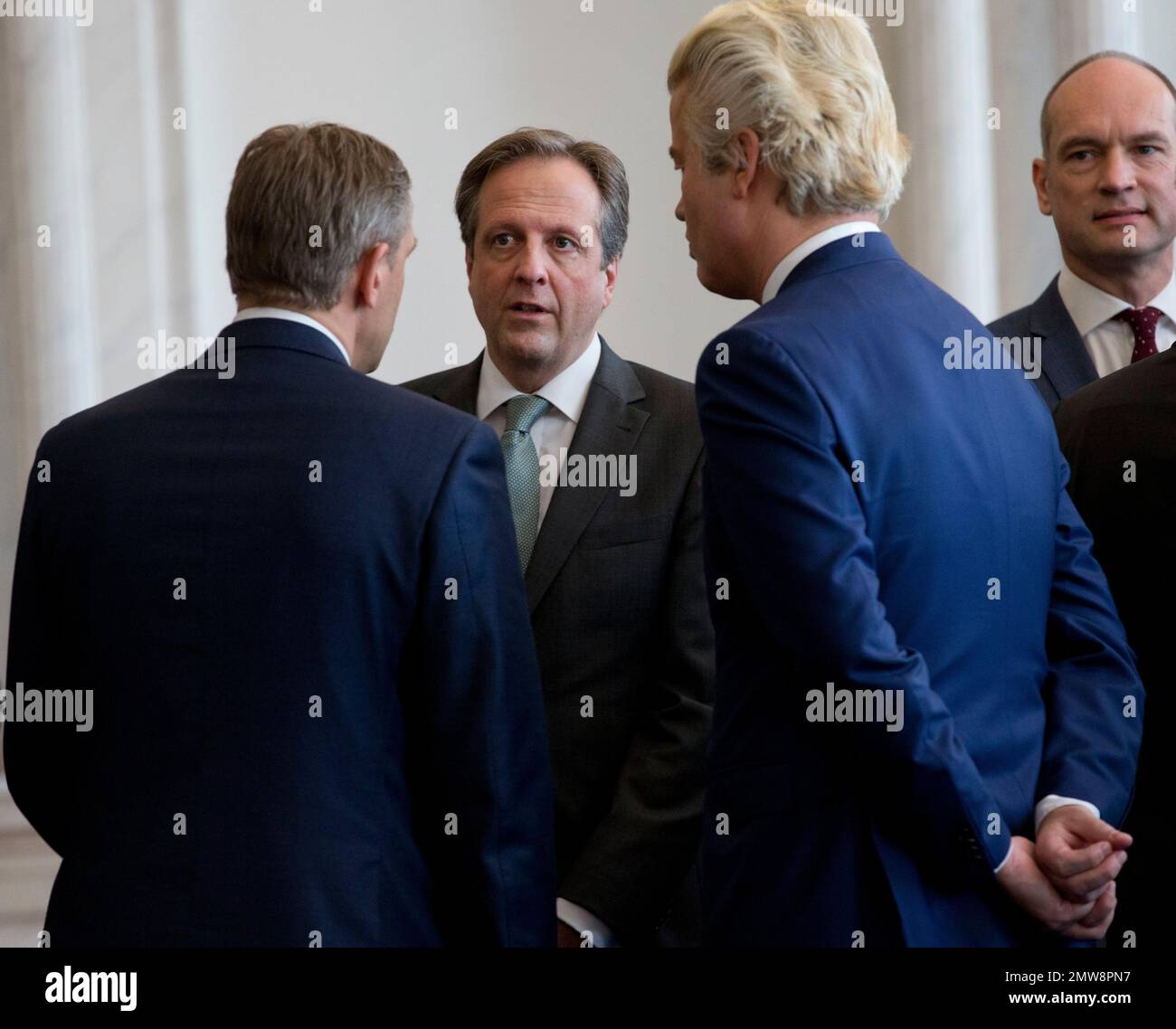 Christan Democrats party leader Sybrand Buma, left, Democrats 66 party ...