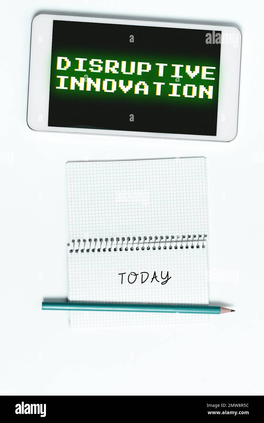 Text showing inspiration Disruptive Innovation. Concept meaning ...