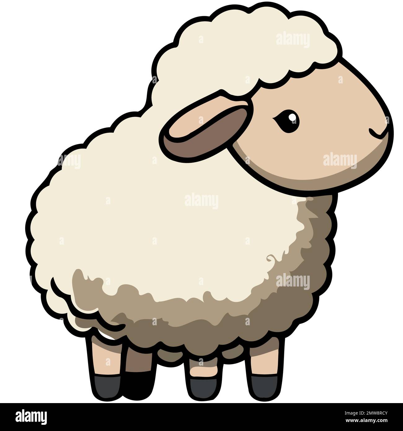 animal mammal sheep body isolated vector illustration Stock Vector ...