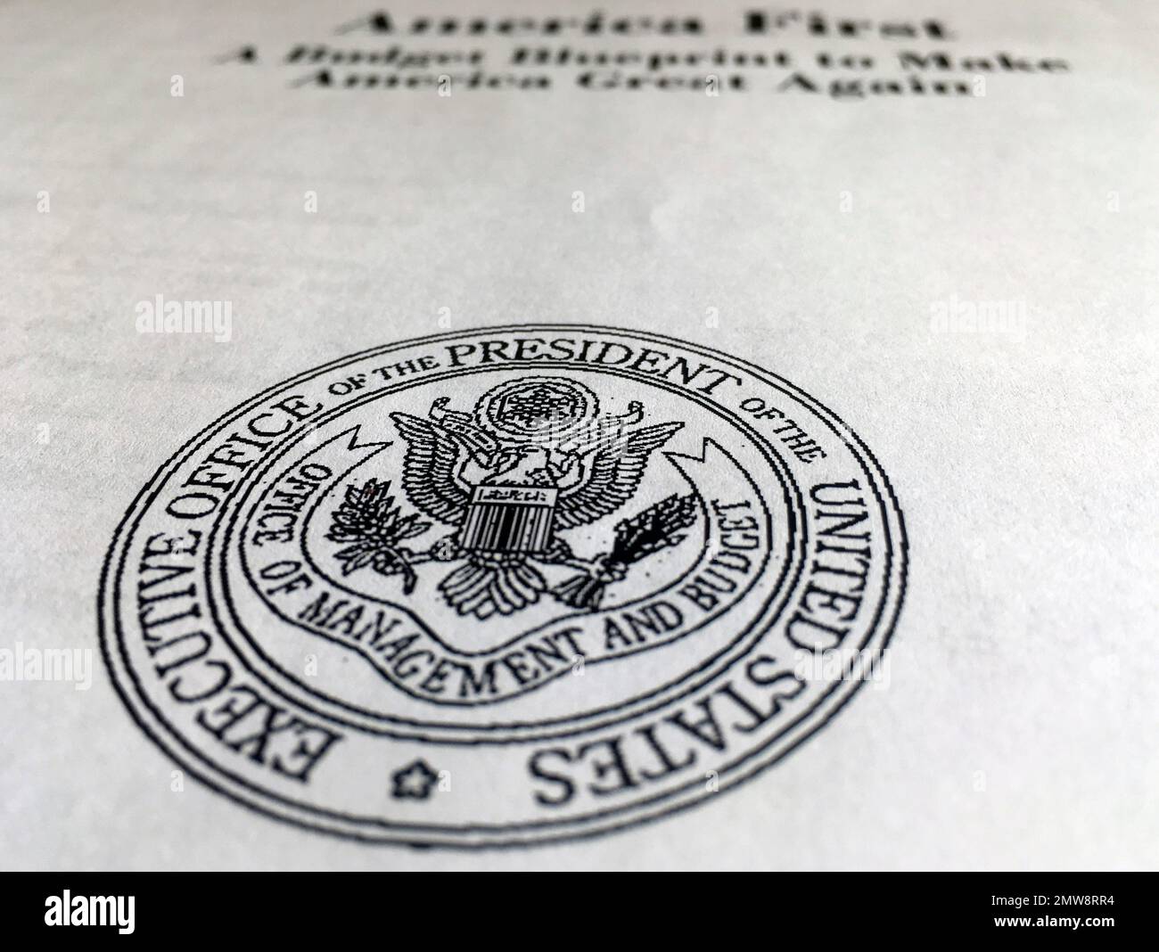 President Donald Trump's first proposed budget, released by the Office ...