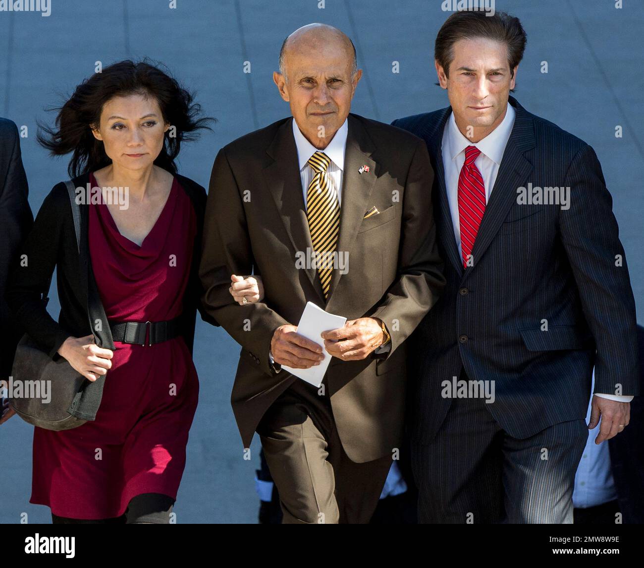 Former Los Angeles County Sheriff Lee Baca, center with his wife, Carol ...