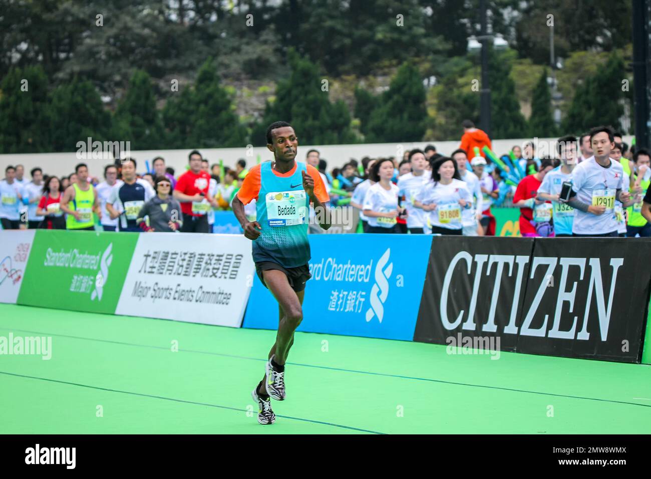 25-01-2015 Hong Kong African runner at Hong Kong Marathon 2015 - 2nd ...