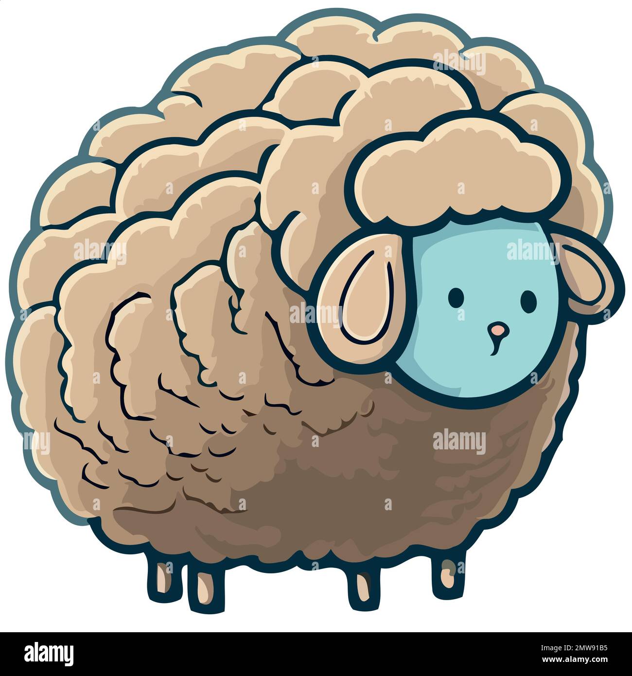 Sheep body Stock Vector Images - Alamy