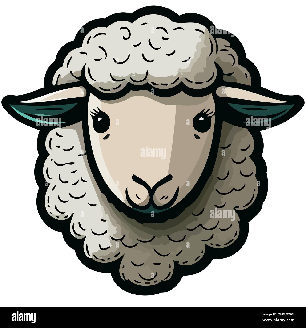 animal mammal sheep head isolated vector illustration Stock Vector Image & Art - Alamy