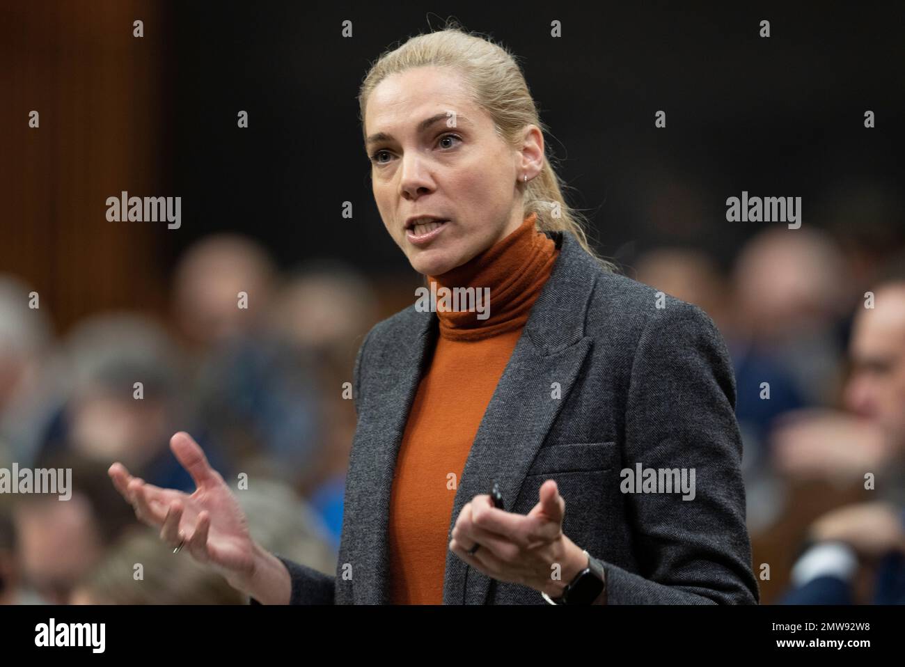 Minister of Sport Pascale St-Onge rises during Question Period, Tuesday ...