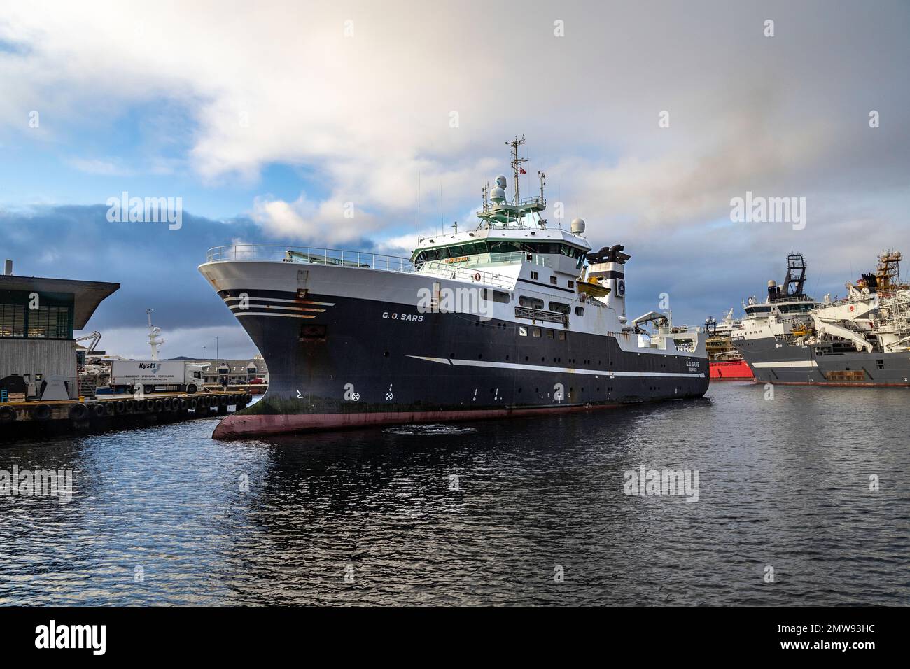 Marine research and survey vessel G.O.Sars arriving in the port of ...