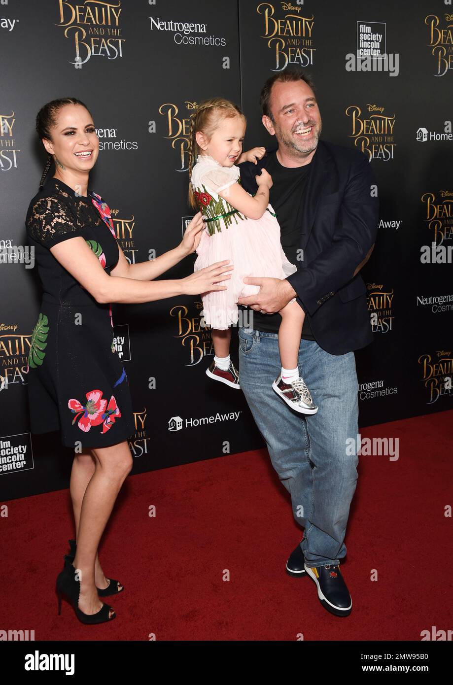 Trey Parker, left, and Boogie Tillmon and their daughter attend a ...