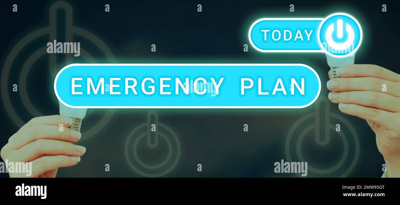 Text showing inspiration Emergency Plan. Business approach Procedures ...
