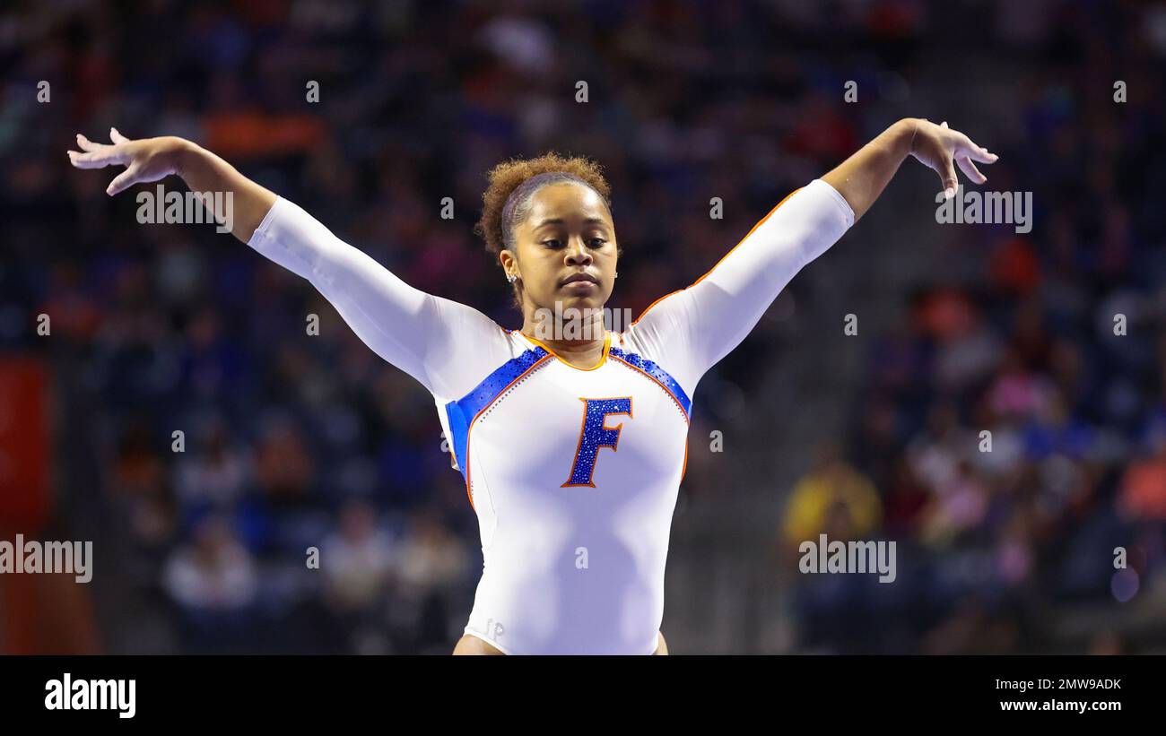Florida's Sloane Blakely competes on the beam during an NCAA gymnastics ...