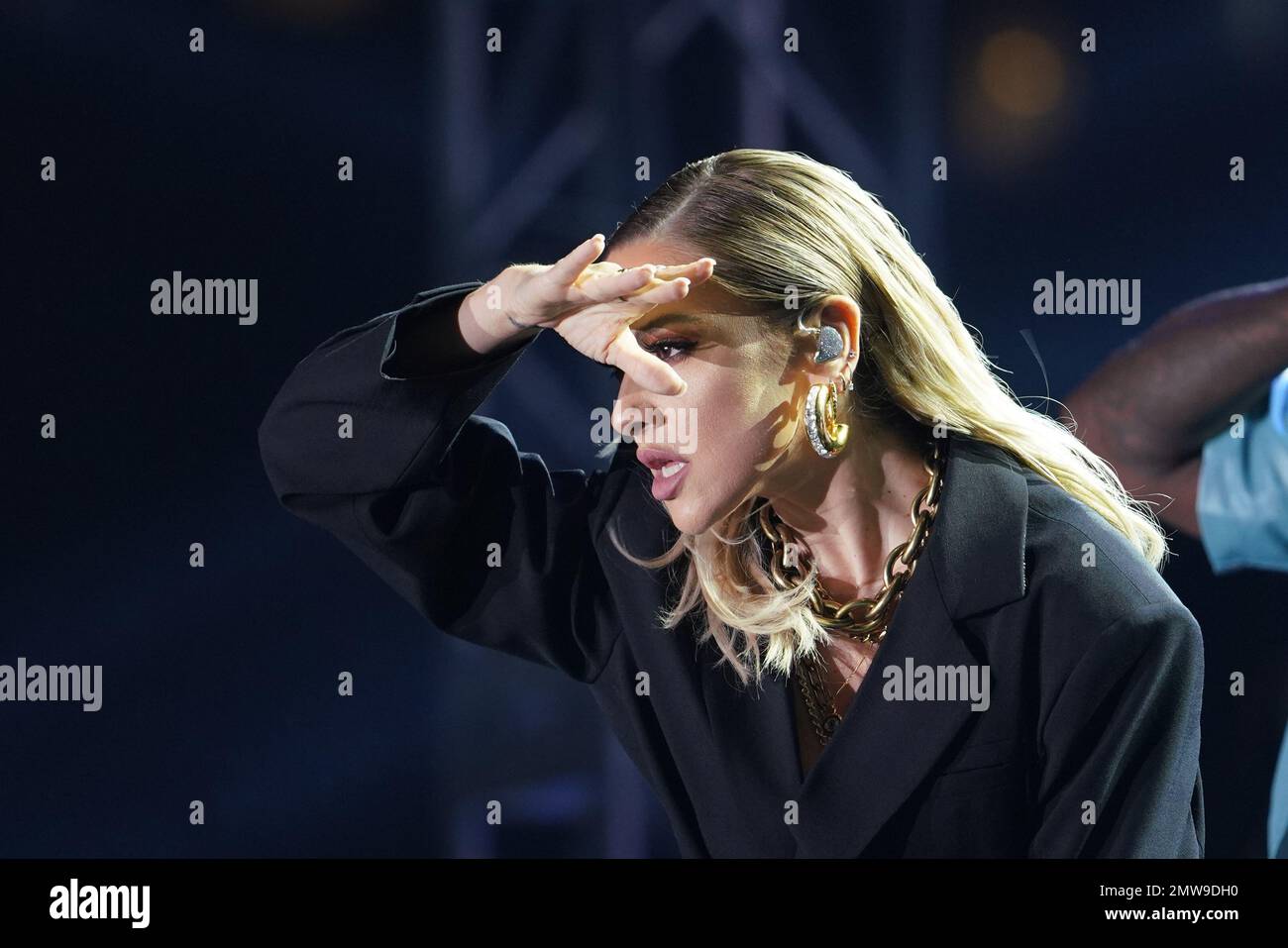 ISTANBUL, TURKIYE - SEPTEMBER 17, 2022: Turkish singer Hadise concert ...