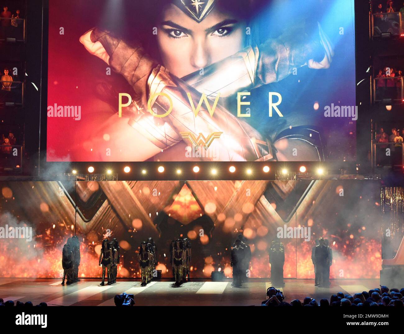 Mini Wonder Women and Mini Aviators appear on stage at the Kids' Choice ...