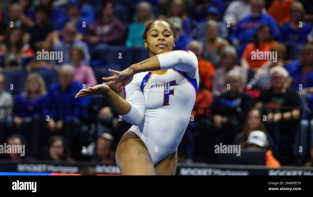 Florida's Sloane Blakely competes on the floor exercise during an NCAA ...