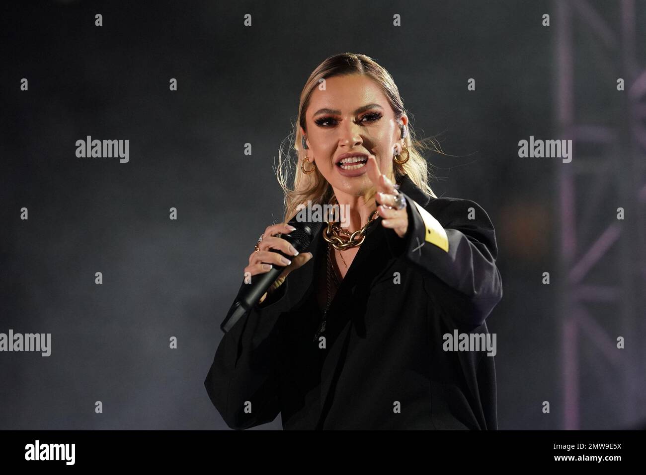 ISTANBUL, TURKIYE - SEPTEMBER 17, 2022: Turkish singer Hadise concert ...