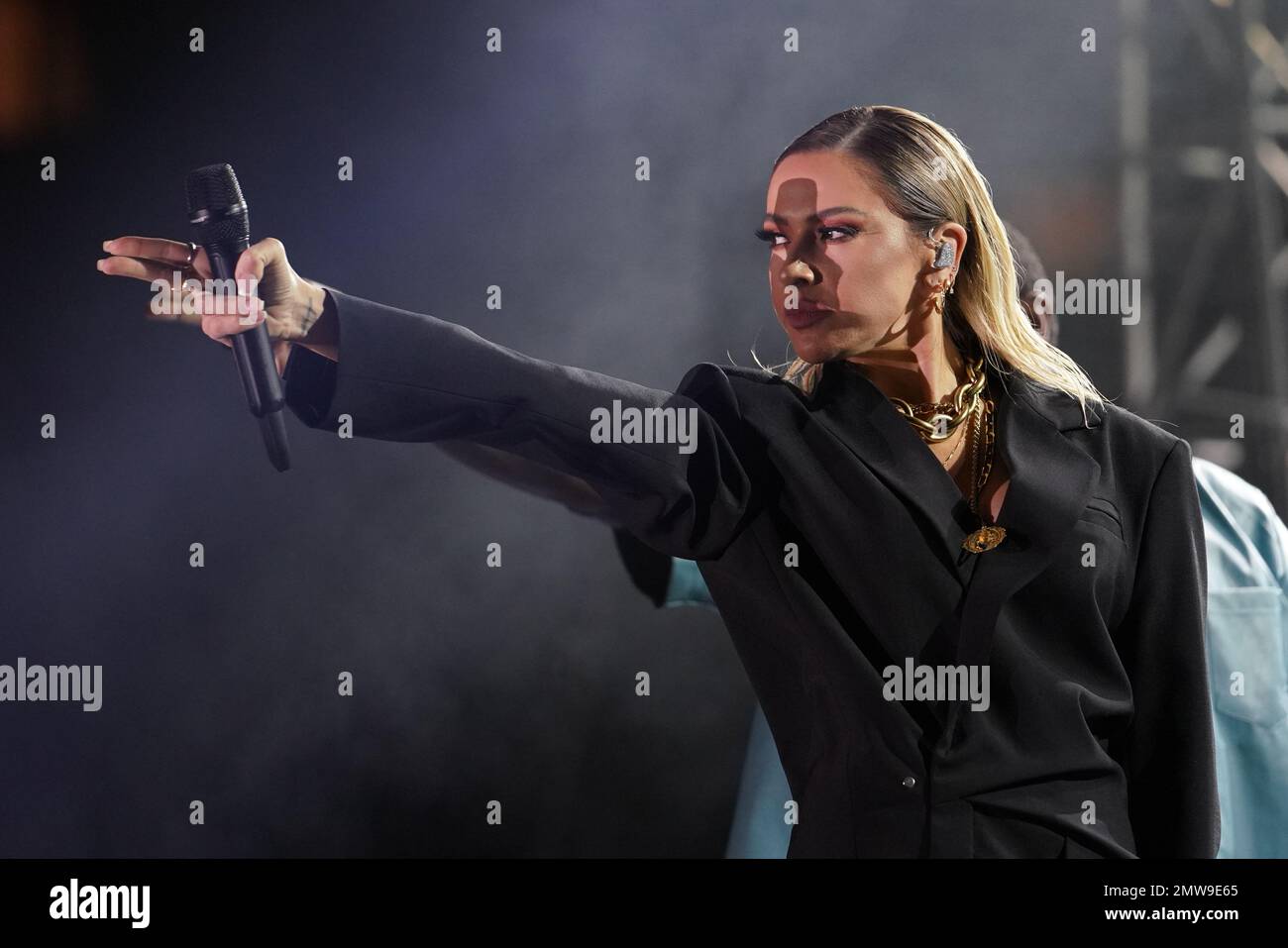 ISTANBUL, TURKIYE - SEPTEMBER 17, 2022: Turkish singer Hadise concert ...