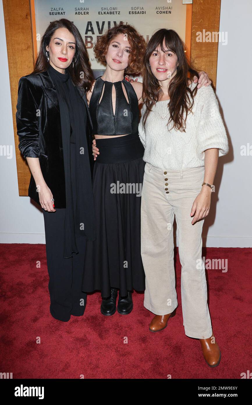 Sofia Essaidi, Zalfa Seurat and Sarah Adler attend 'Tel Aviv - Beyrouth ...