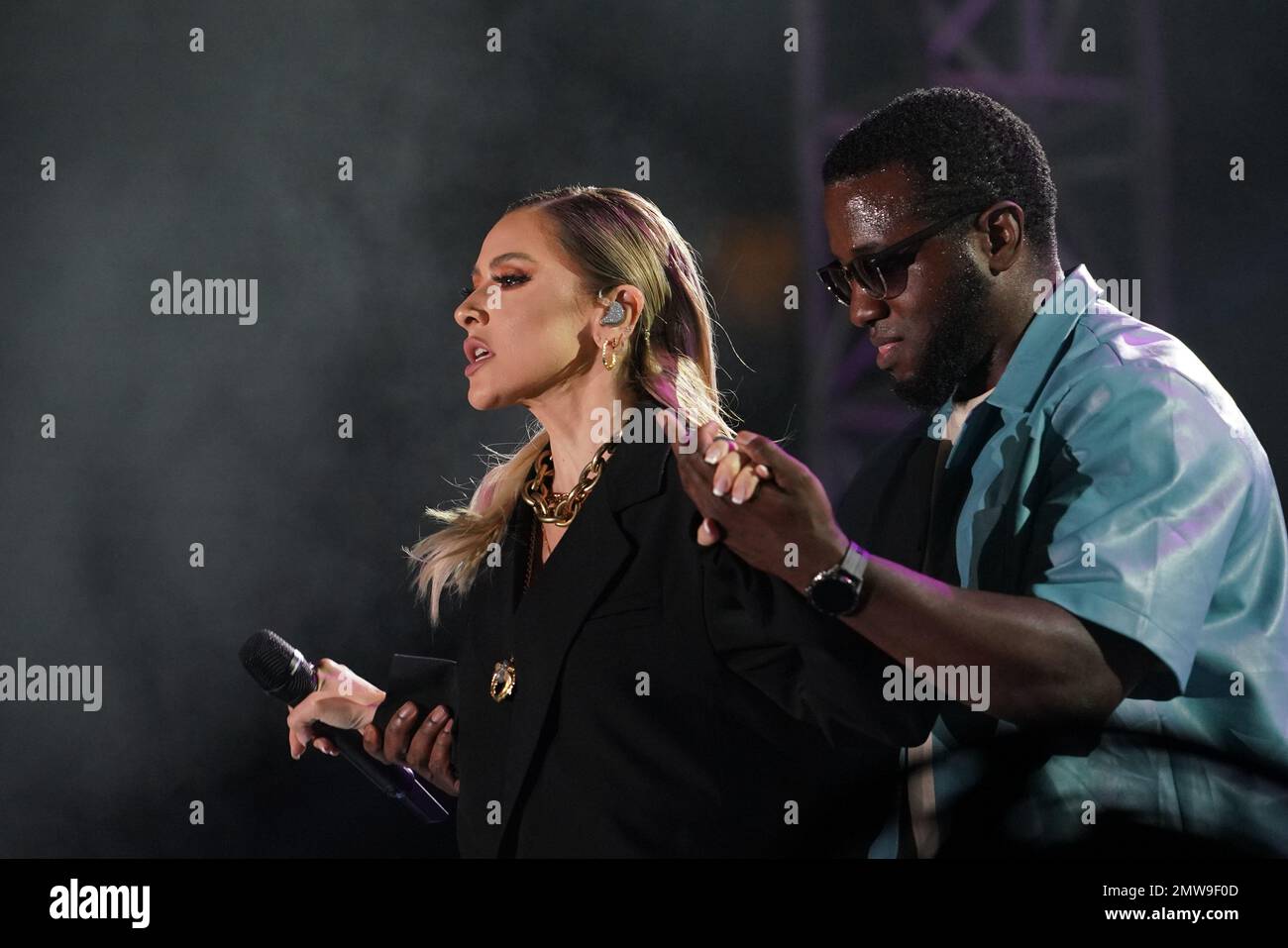 ISTANBUL, TURKIYE - SEPTEMBER 17, 2022: Turkish singer Hadise concert ...