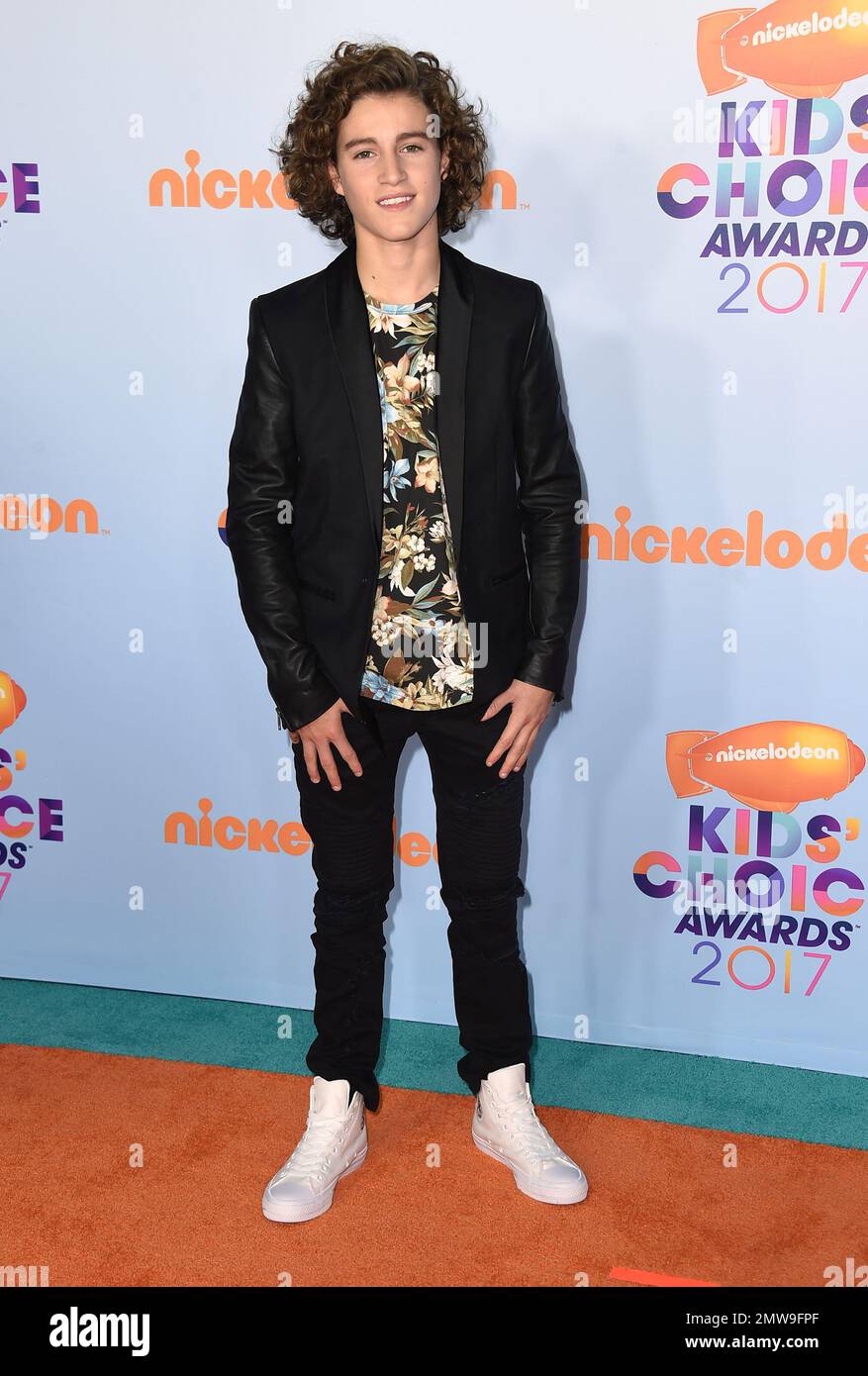 Brandon Spink arrives at the Kids' Choice Awards at the Galen Center on ...