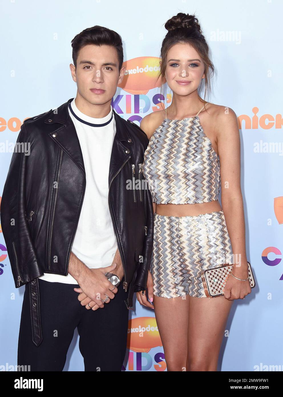 Gabriel Conte, left, and Jess Conte arrive at the Kids' Choice Awards ...