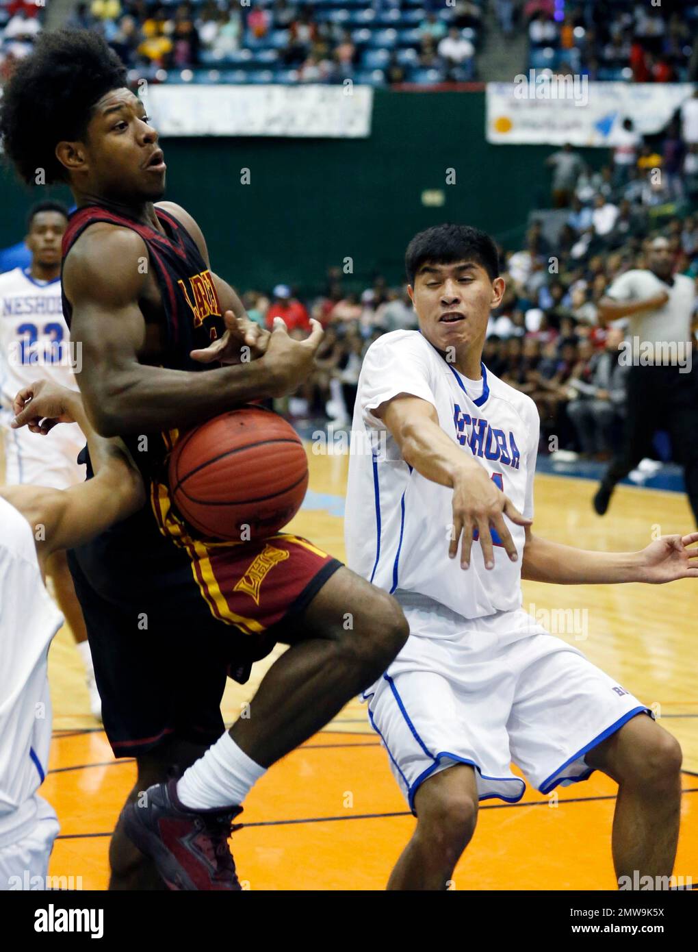 Neshoba Central's Terrell Ben (21) knocks the ball out of the hands of ...