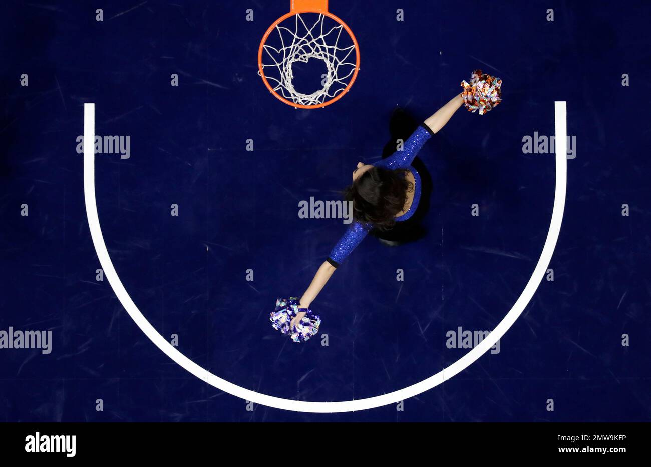 A Florida dance team member performs during the first half of an NCAA ...