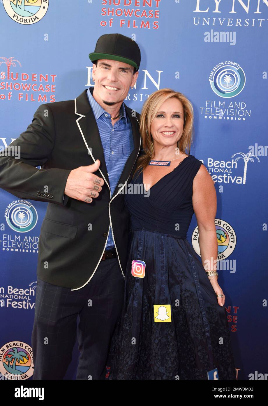 Rob Van Winkle, left, and Michelle Hillery attend the Palm Beach ...