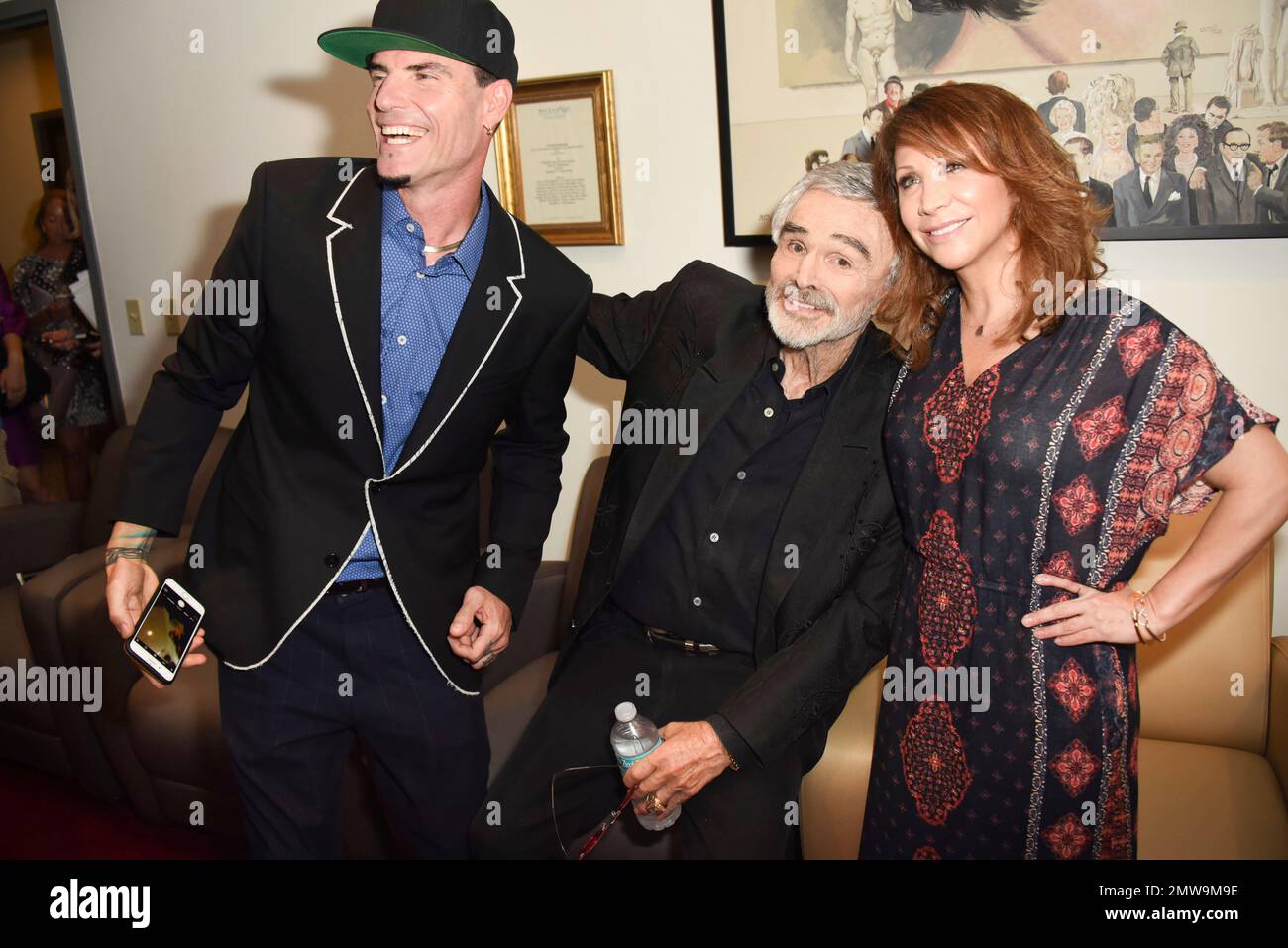 Rob Van Winkle, from left, Burt Reynolds and Cheri Oteri attend the ...