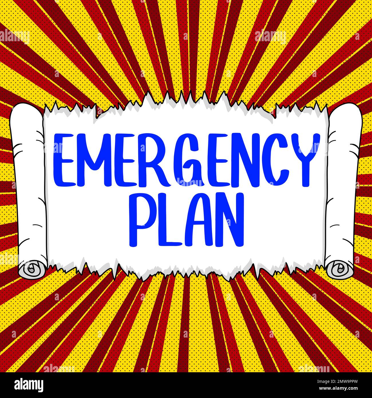 Handwriting text Emergency Plan. Word Written on Procedures for ...