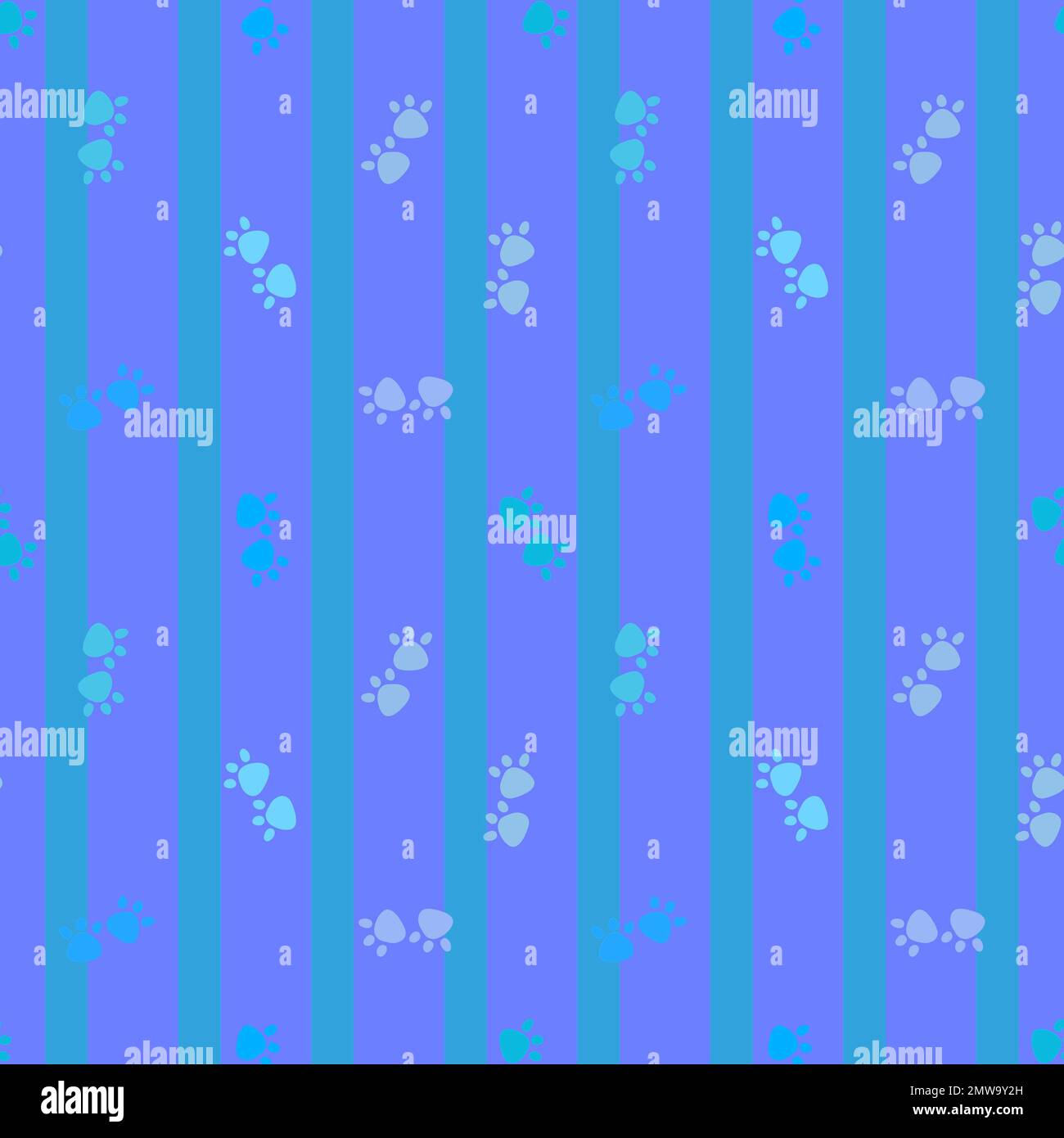 Cartoon animals seamless footprints dig and cat and polka dots and ...