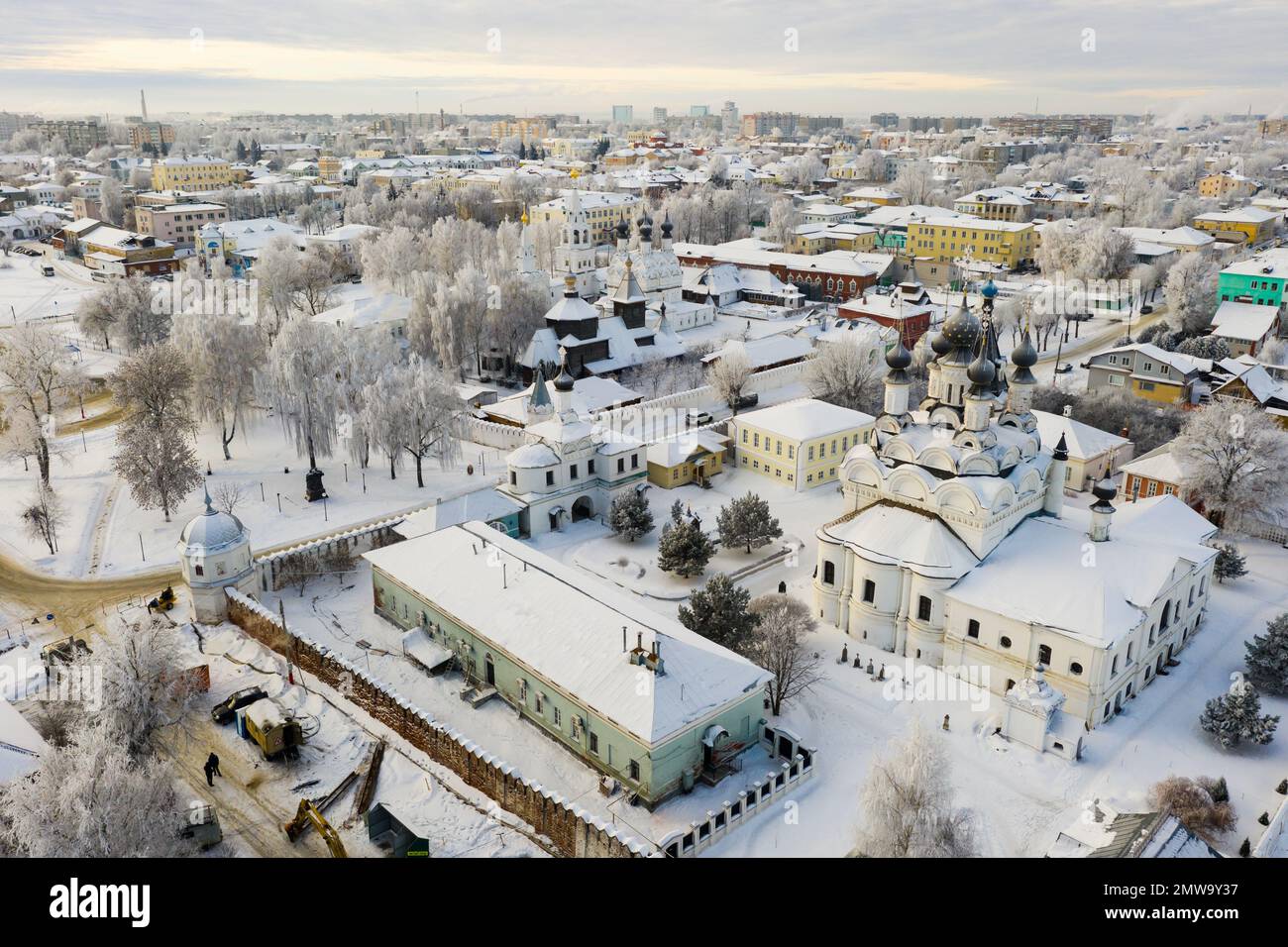 Aerial view of Annunciation Monastery and Trinity Convent in Murom ...