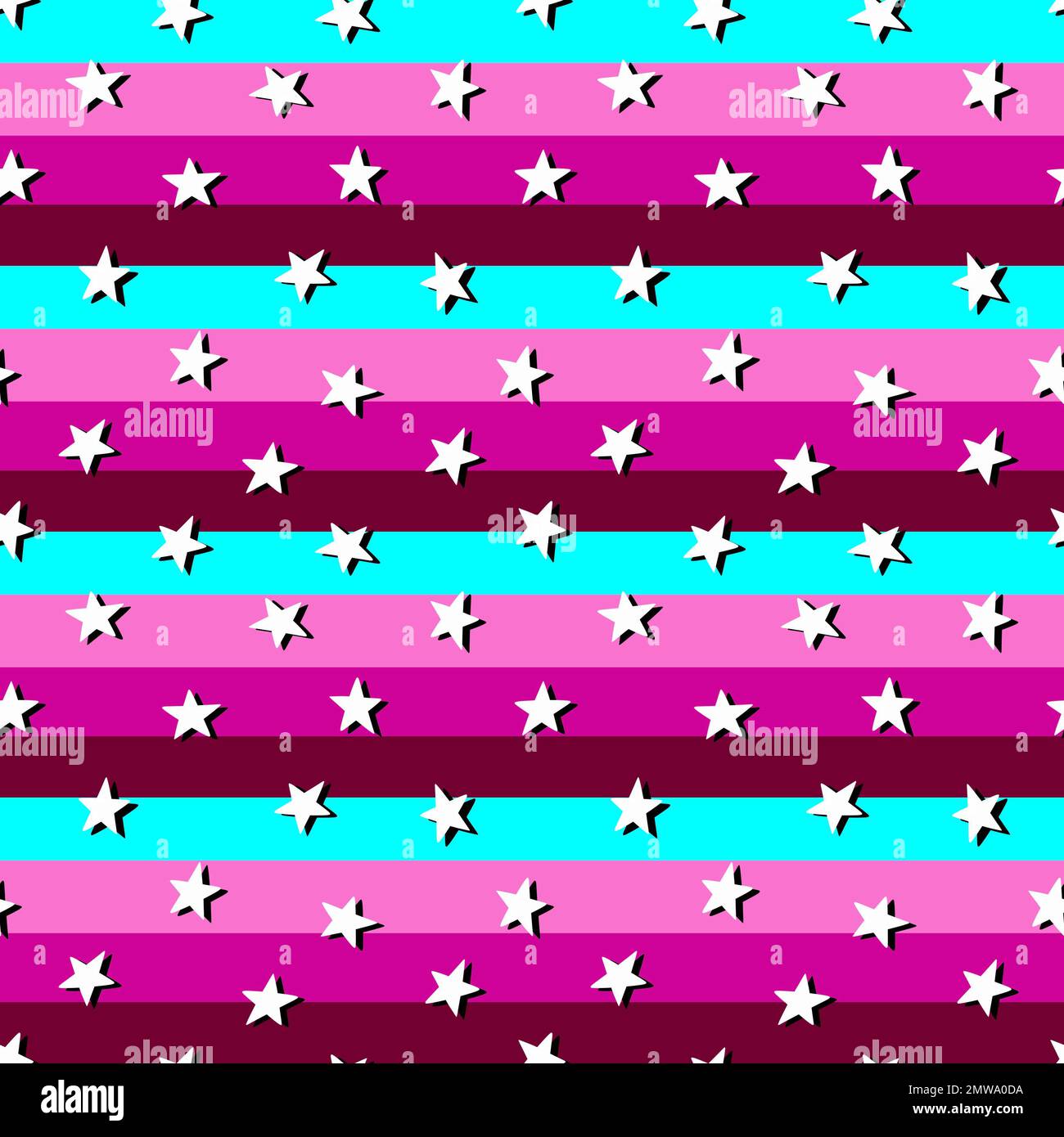 Cartoon geometric seamless stars and stripes pattern for wrapping paper ...