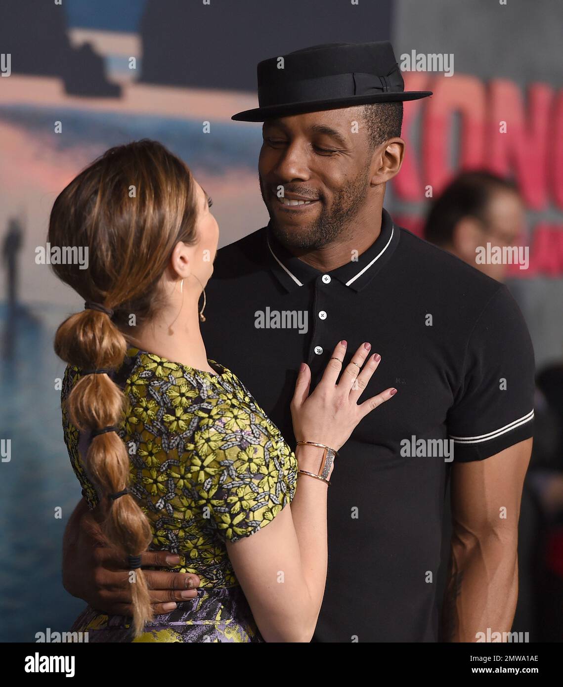 Allison Holker, left, and Stephen Boss arrive at the Los Angeles ...