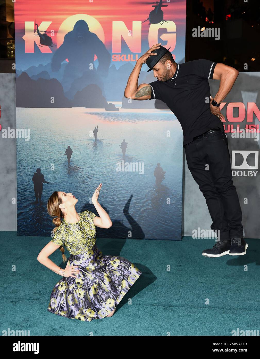 Allison Holker, left, and Stephen Boss arrive at the Los Angeles ...
