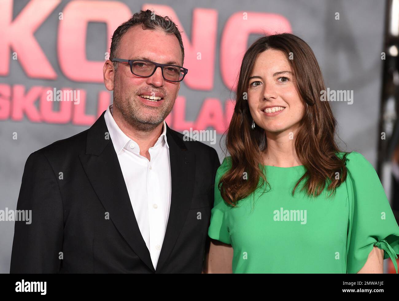 Henry Jackman, left, and Victoria de la Vega arrive at the Los Angeles ...