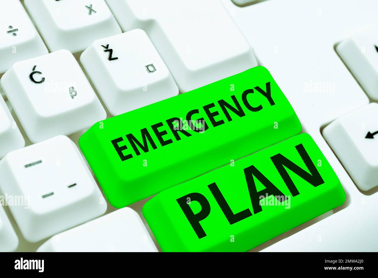 Text sign showing Emergency Plan. Concept meaning Procedures for ...