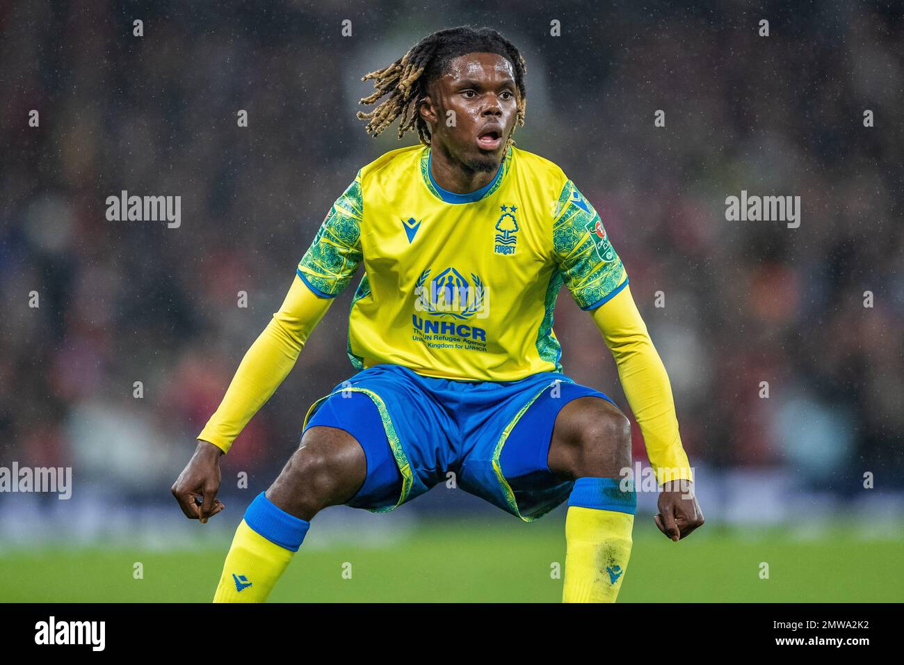 Alex Mighten #17 of Nottingham Forest in action during the Carabao Cup ...