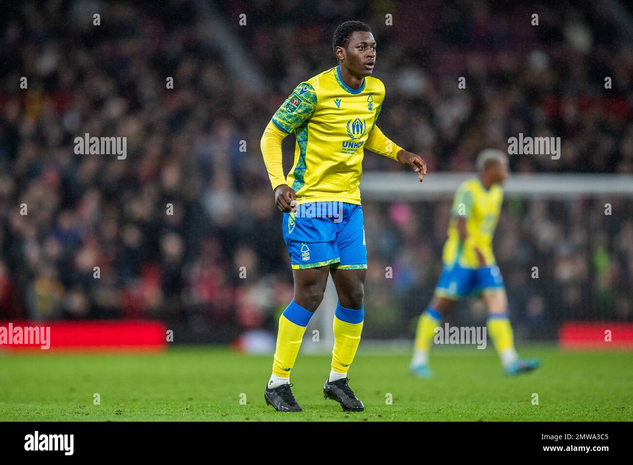 Detlef Esapa Osong #49 of Nottingham Forest makes his first appearance ...
