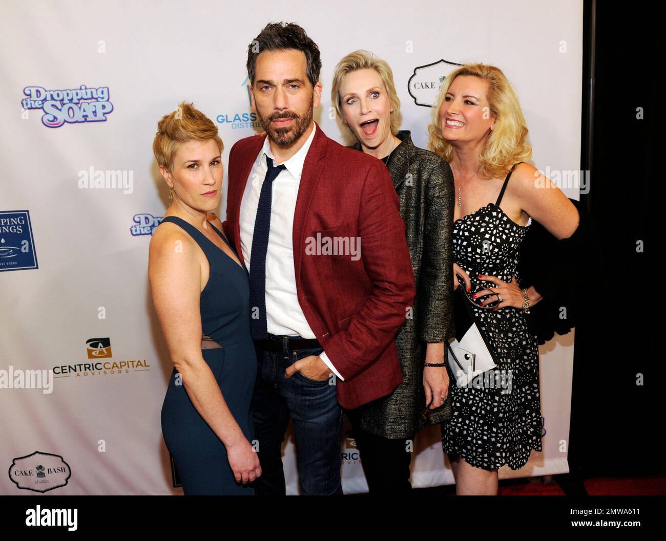 From left, Kate Mines, Paul Witten, Jane Lynch and Suzanne Friedline ...