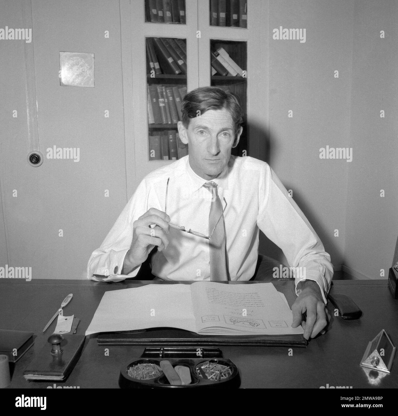 John Richmond, the British Consul General in Kuwait, shown at his desk ...